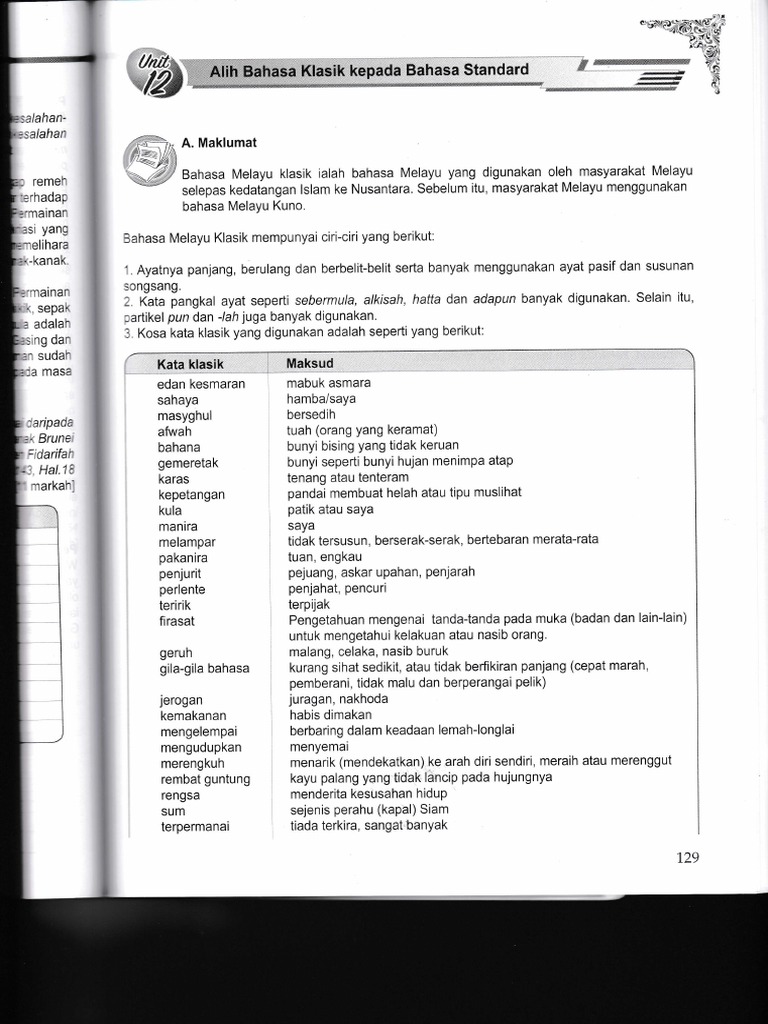 Nota BM Klasik 1 | PDF