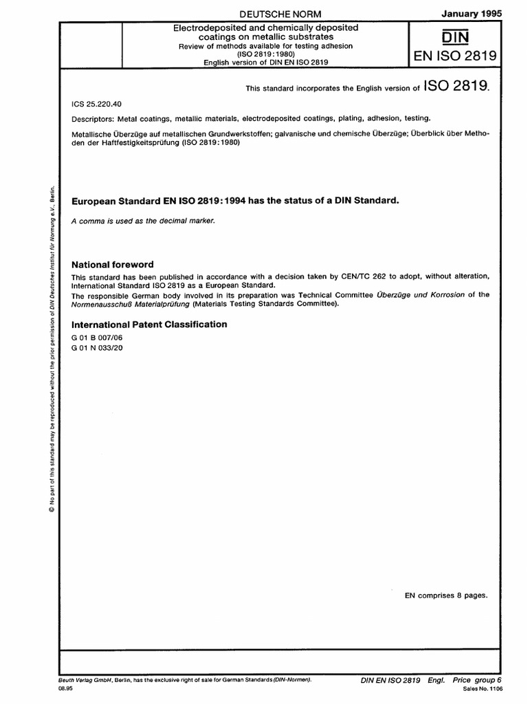 Din Iso 2819 | PDF