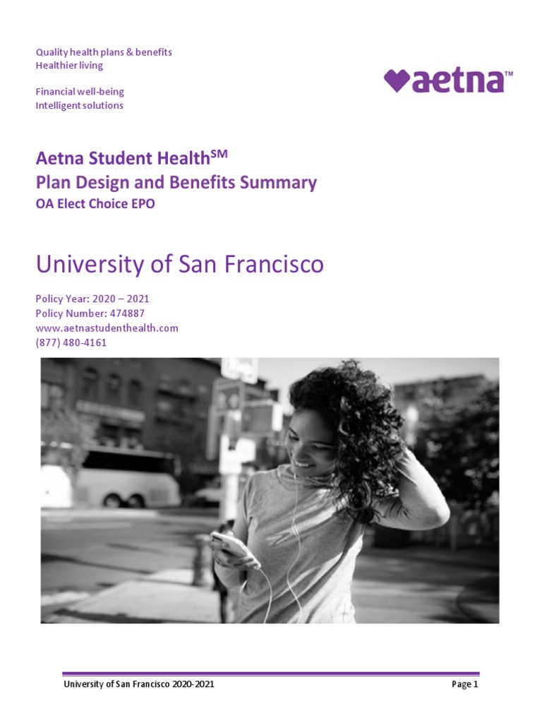University of San Francisco Student Health Insurance Plan For 2020 To ...