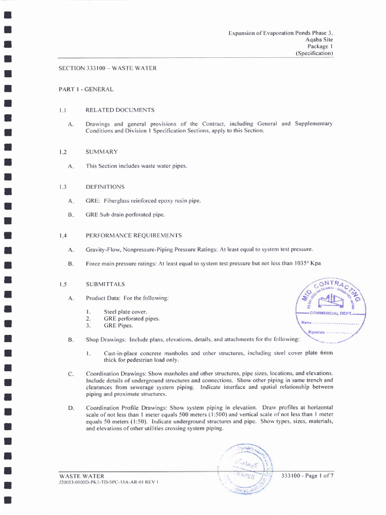 GRE Piping Specs. | PDF