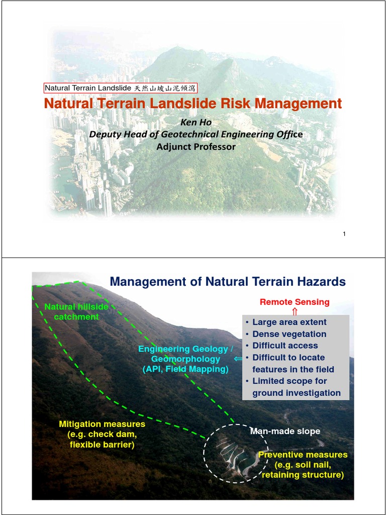 Lecture 10 - Natural Terrain Landslide Risk Management (19 Nov 2020 ...