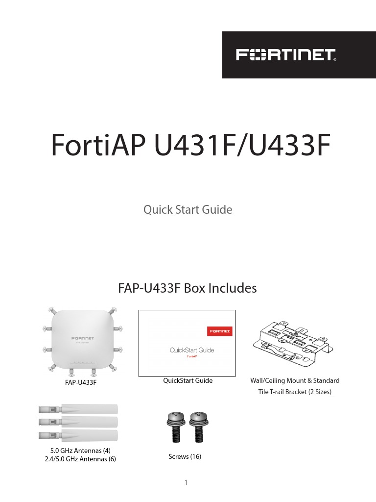 Fortiap U431F/U433F: Quick Start Guide | PDF | Ip Address | License