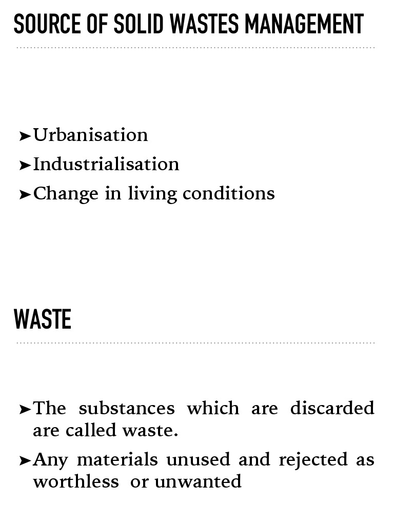Solid Waste Management Causes, Effects and Control | PDF | Hazardous ...