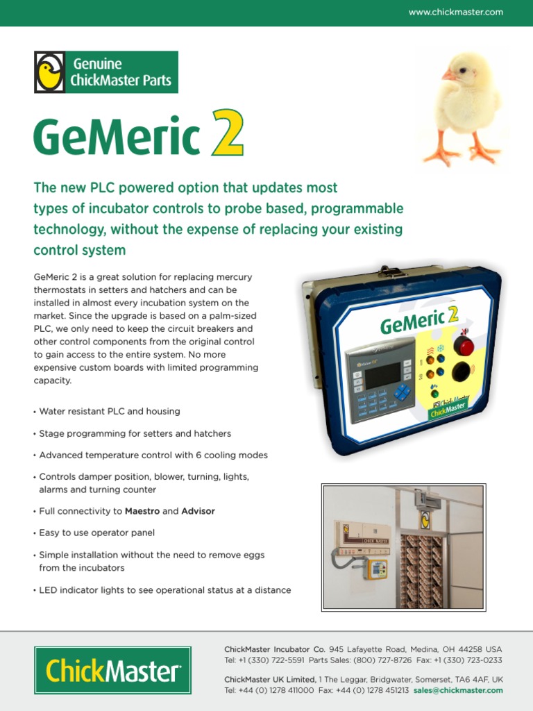 Gemeric: Genuine Chickmaster Parts | PDF