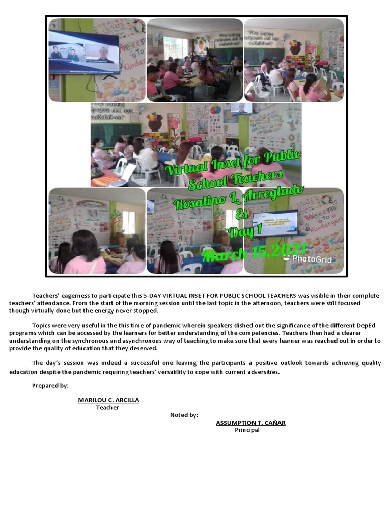Teachers energized by 5-day virtual INSET on DepEd programs | PDF