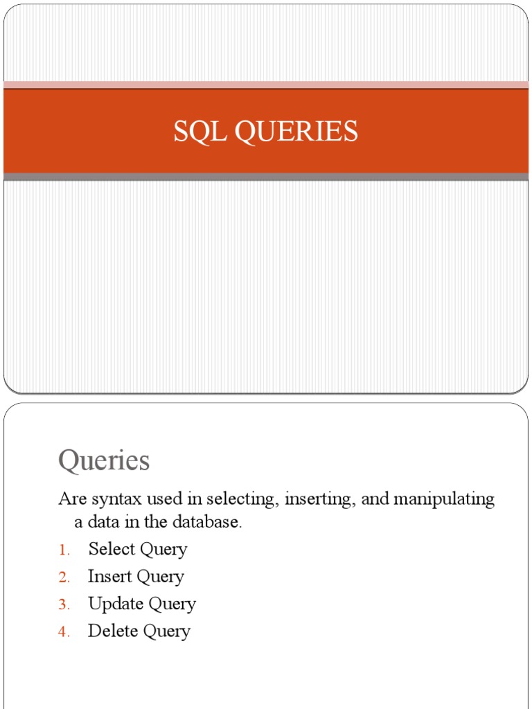 SQL Queries | PDF
