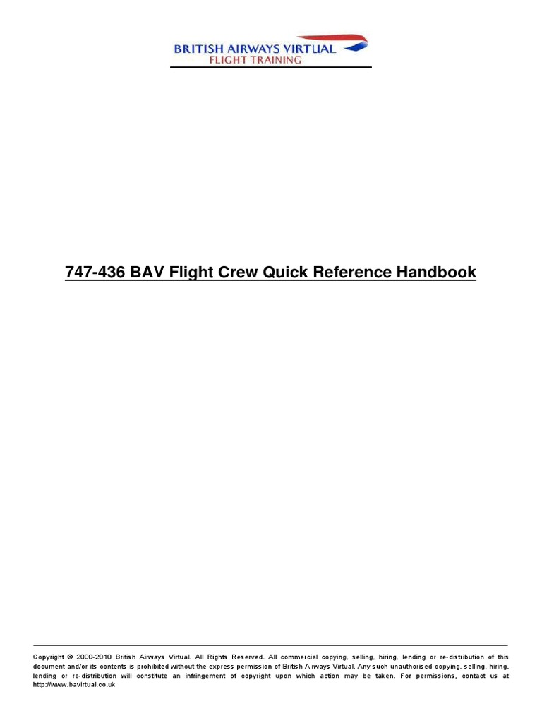 Bav b747 QRH | PDF | Aviation | Aerospace