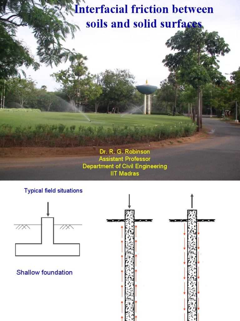 Interfacial Friction Between Soils and Solid Surfaces | PDF | Building ...