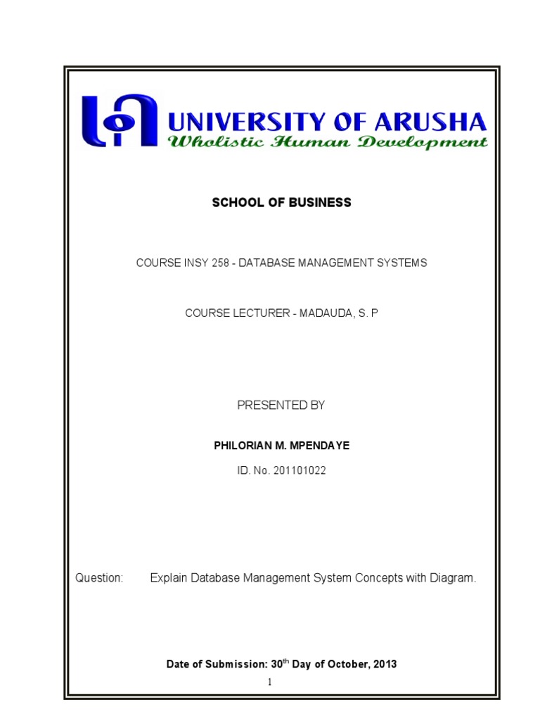 Assignment 1 - Database Management System | PDF | Databases | Server ...