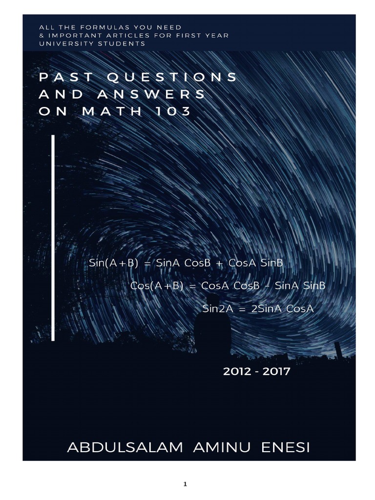 Math 103 | PDF | Trigonometric Functions | Sine