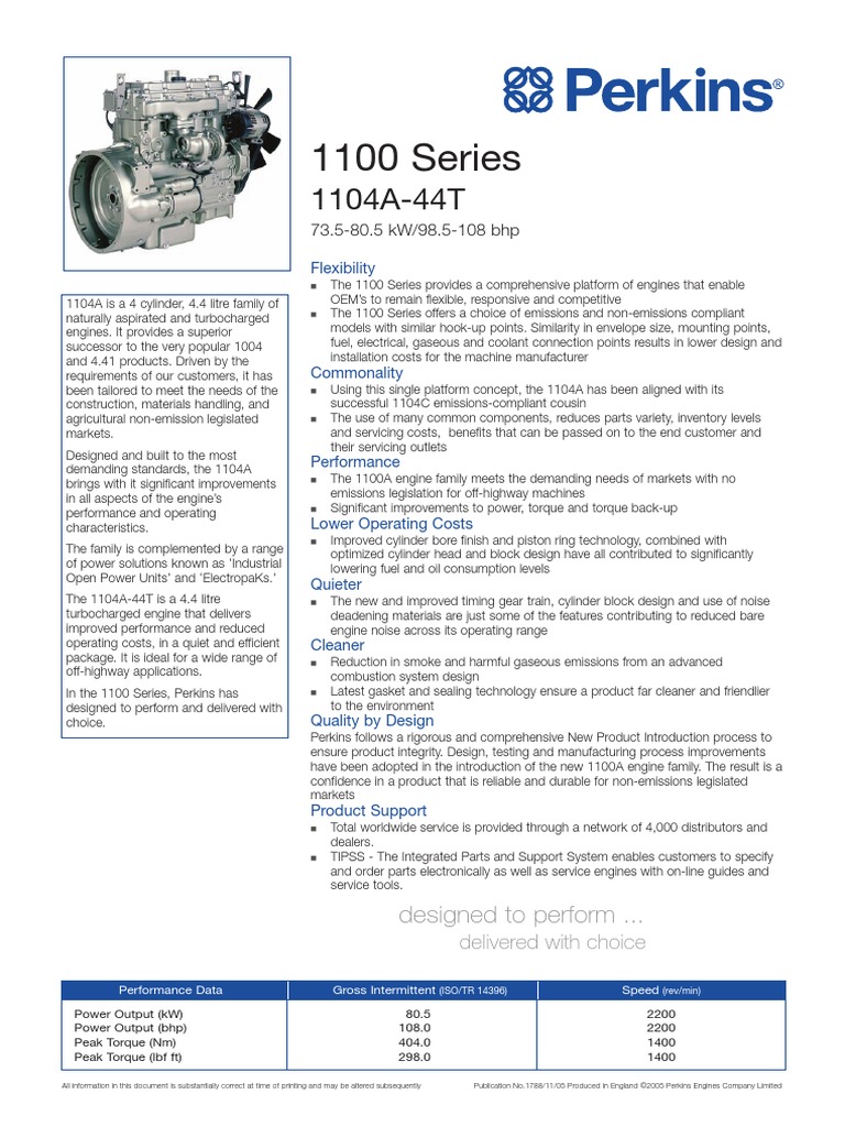 1100 Series: Designed To Perform .. | PDF | Engines | Turbocharger