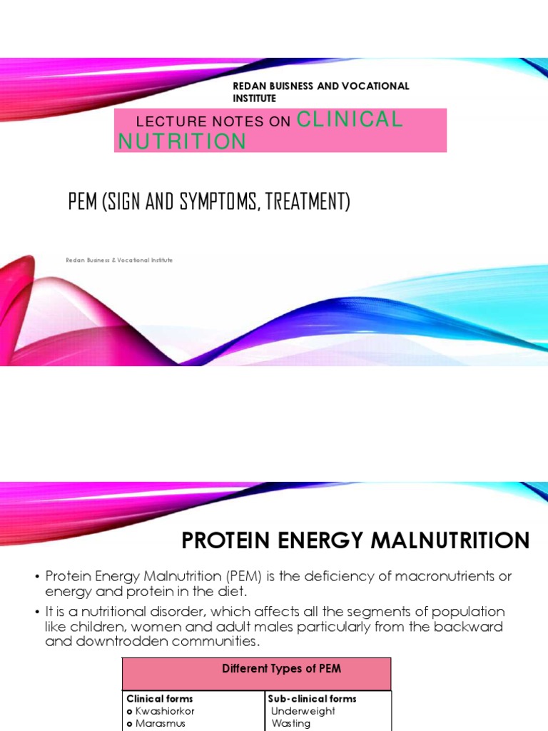 Pem (Sign and Symptoms, Treatment) : Clinical Nutrition | Download Free ...