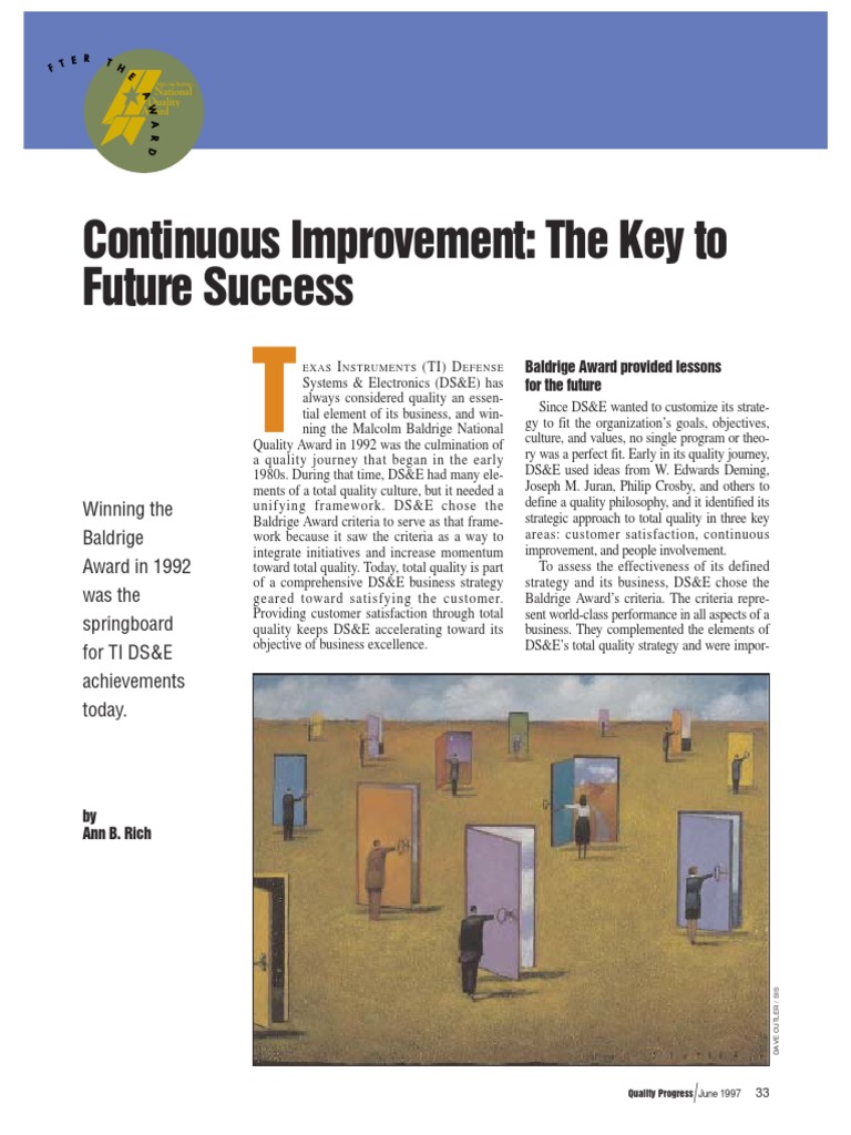 Continuous Improvement The Key To Future Success | PDF | Six Sigma ...