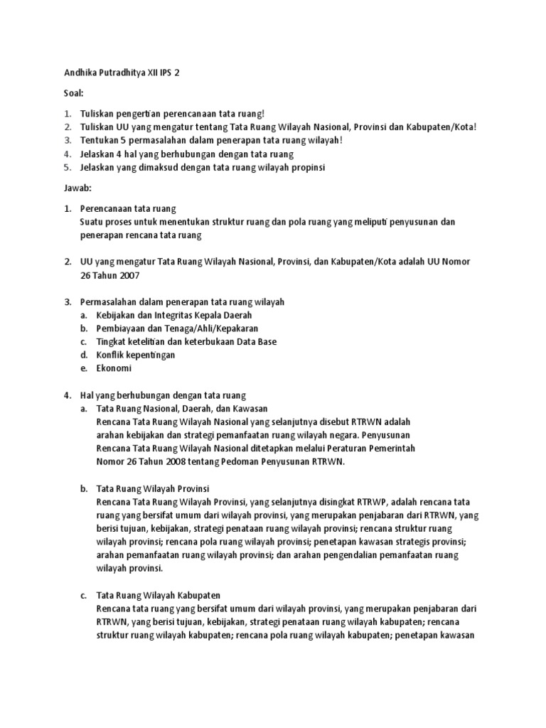 Andhika Putradhitya XII IPS 2 Tugas Geografi 3 | PDF