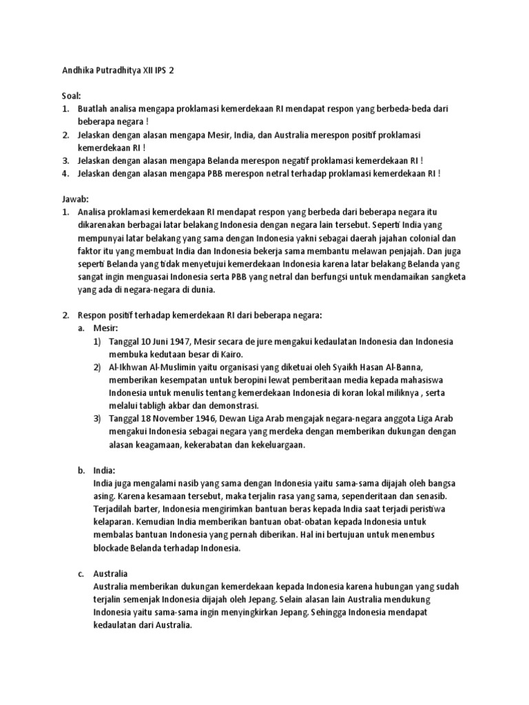 Andhika Putradhitya XII IPS 2 Sejarah Minat 1 | PDF