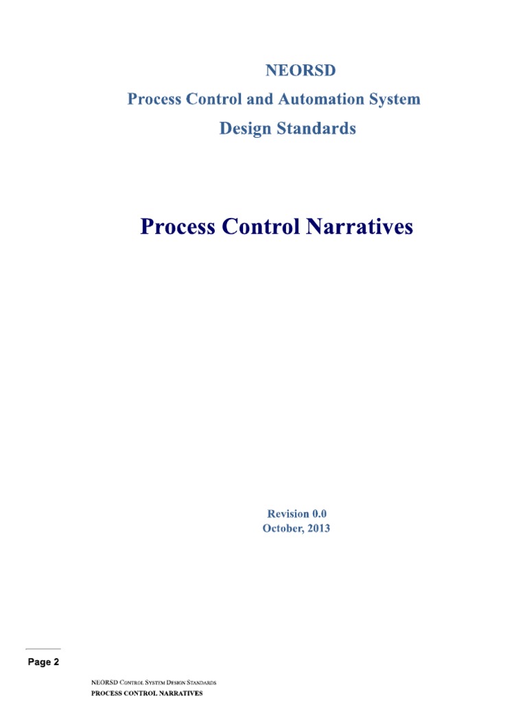 Process Control Narratives | PDF | Programmable Logic Controller ...