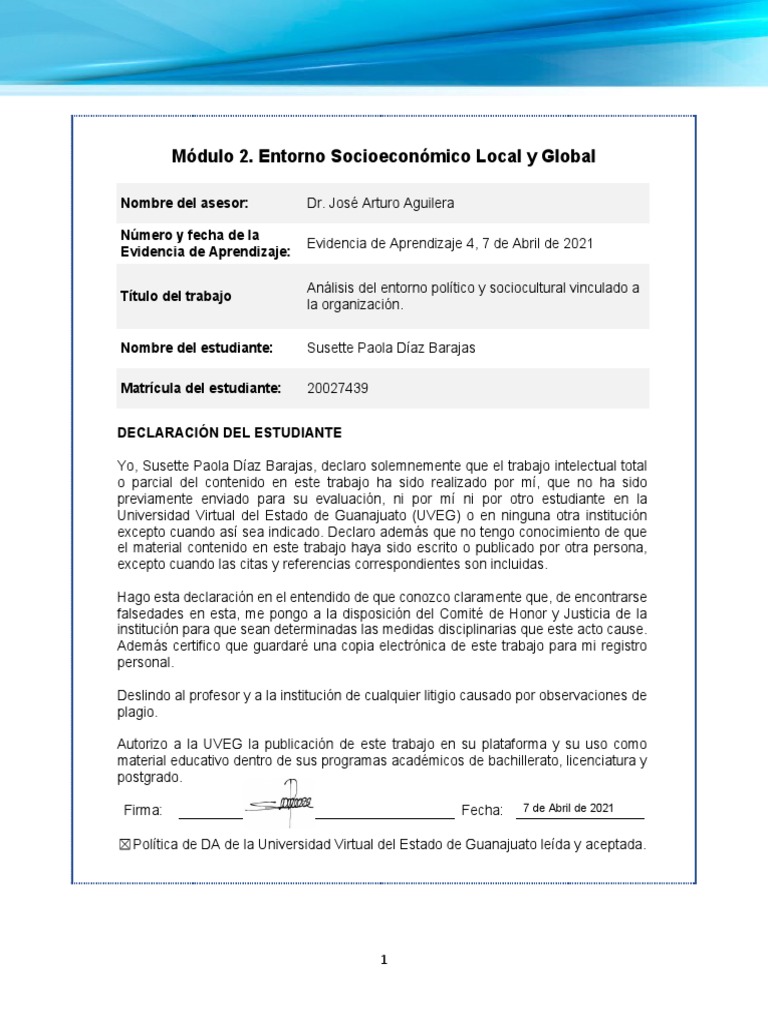 Díaz Susette ESLyG EA4 | PDF | Comportamiento | Sociedad