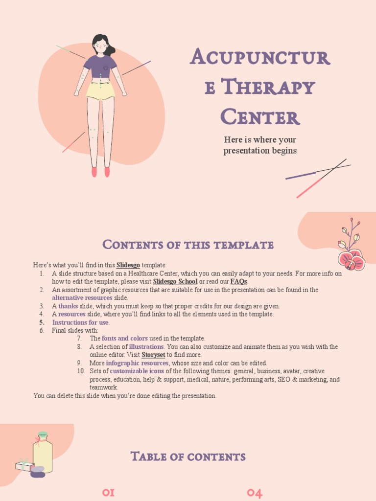 Acupuncture Therapy Presentation Template | PDF | Planets | Solar System