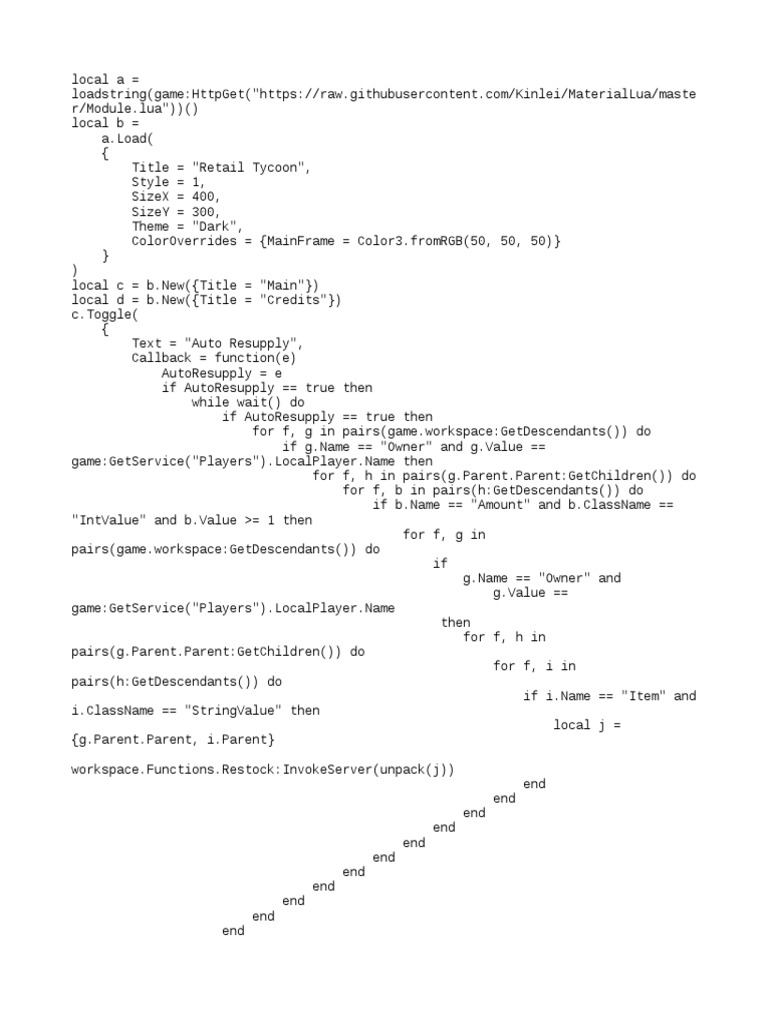 RT Roblox Script Farm | PDF | Computer Programming