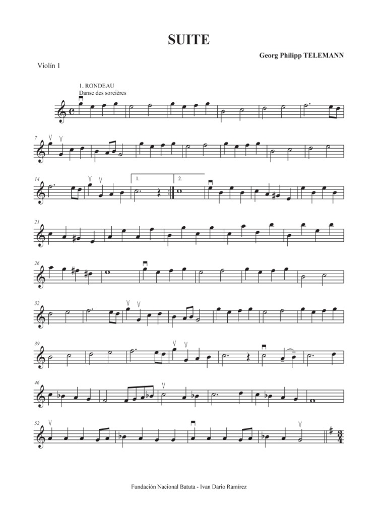 Suite Telemann Partes | PDF