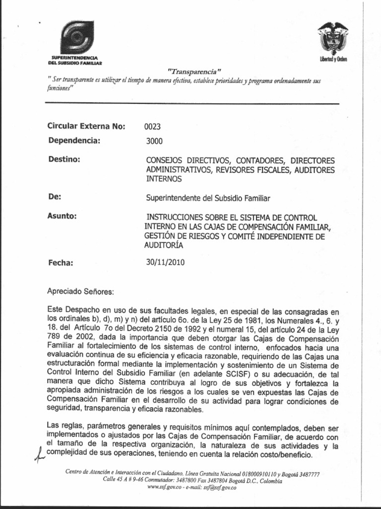 Circular Externa 023 | PDF