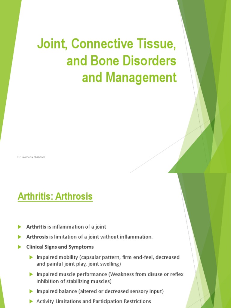 Joint, Connective Tissue, and Bone Disorders and Management | PDF ...
