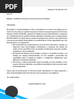 Carta Motivación ONG Humanitaria | PDF