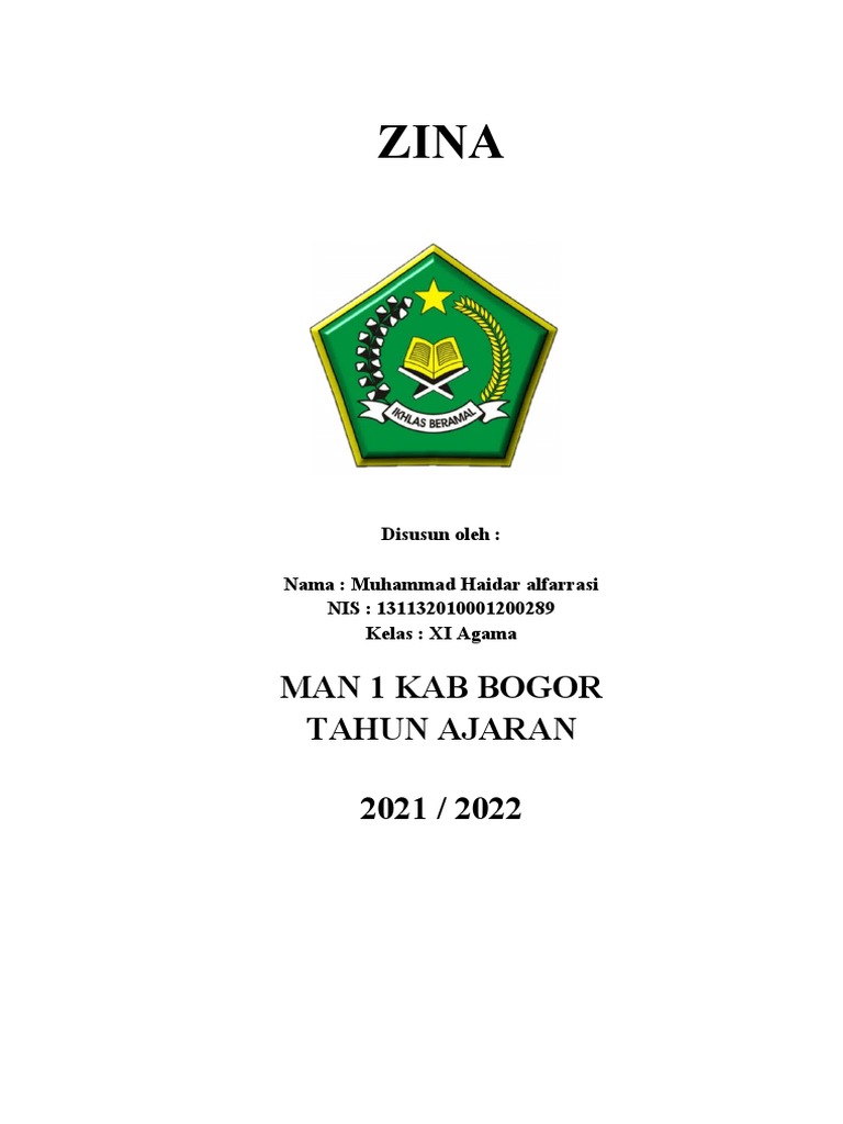 Makalah Zina Muhammad Haidar Agama | PDF