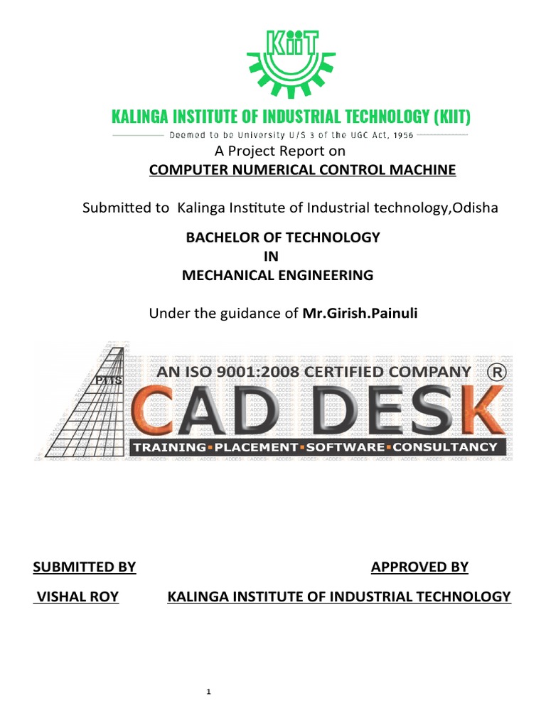 CNC Project Report | PDF | Numerical Control | Mechanical Engineering