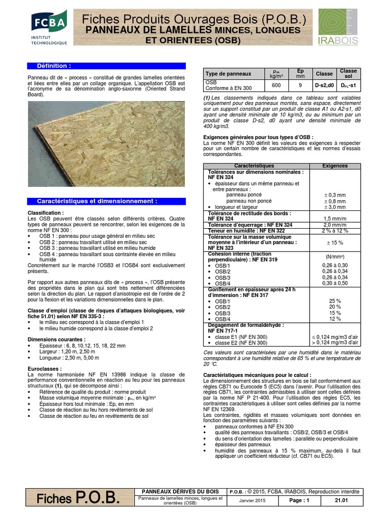 2101 Panneaux de Lamelles OSB | Descargar gratis PDF | Flexion (matériau) | Contrainte de ...