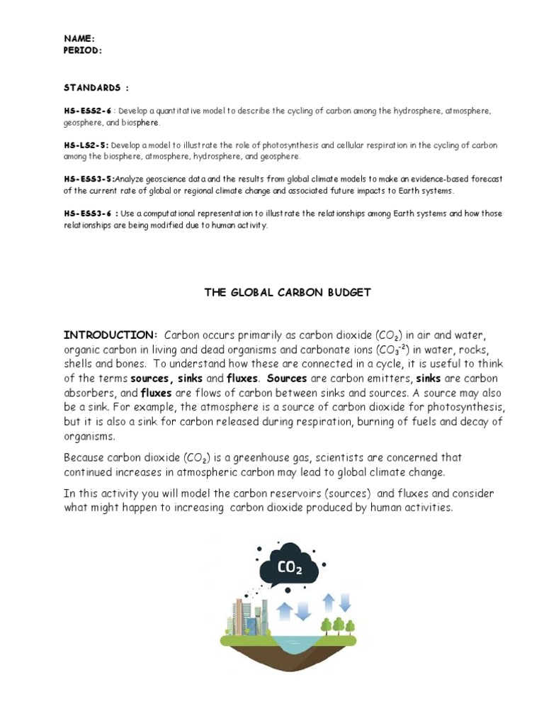 Hamza Ismail - LAB CHEMISTRY CARBON BUDGET SUMMATIVE ACTIVITY 2021 ...