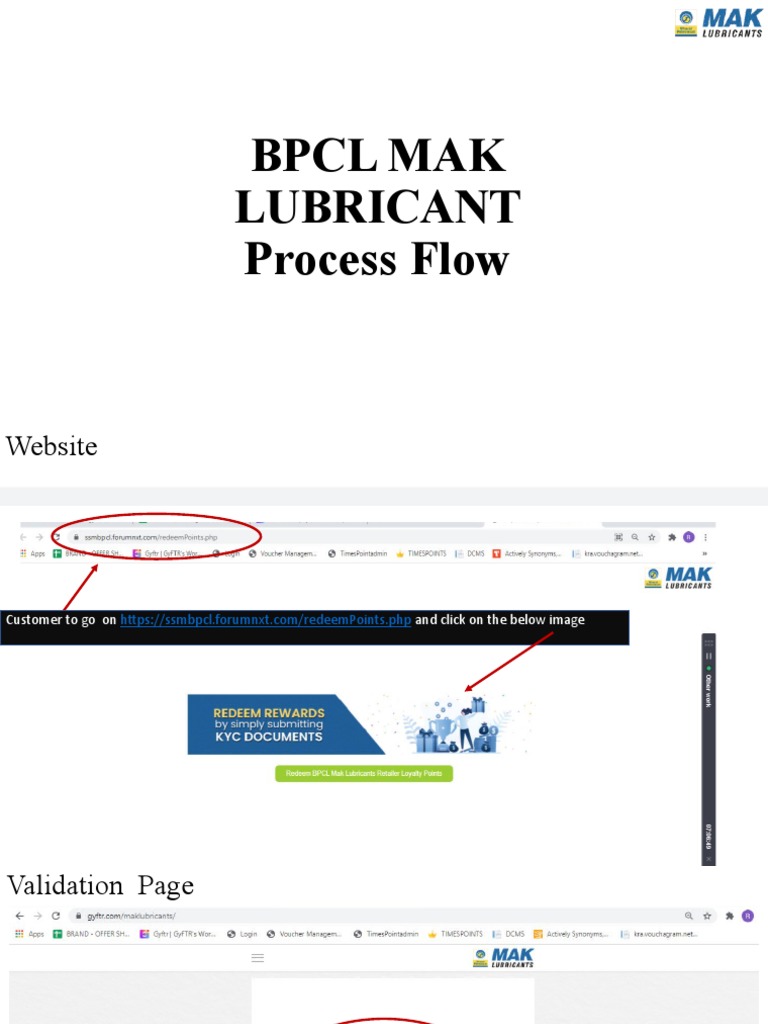 BPCL MAK Lubricants Redemption Guide | PDF | Computing | World Wide Web