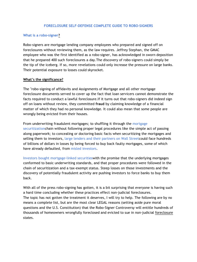 Robo Signer List 4.1.2011 | PDF