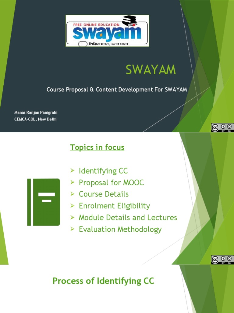 Swayam: Course Proposal & Content Development For SWAYAM | PDF | Educational Assessment ...