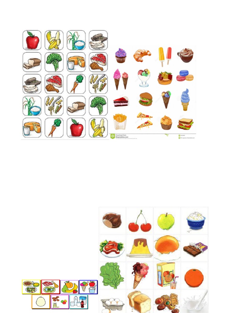 Alimentos para Recortar | PDF