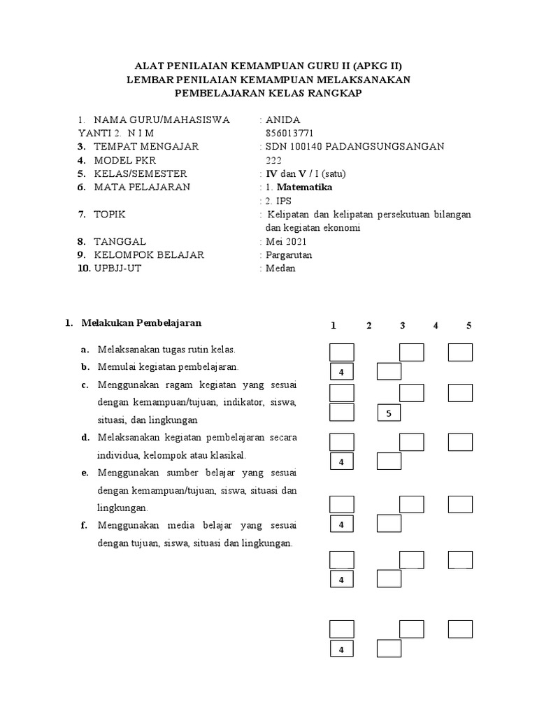 Apkg Ii. Pkr. Anida Yanti | PDF