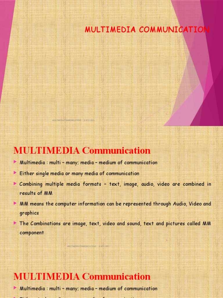 Introduction of Multimedia Communications | PDF | Data Compression ...