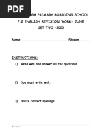 ENGLISH PRIMARY ONE Lesson Notes P - 1 Term II | PDF | Pronoun ...