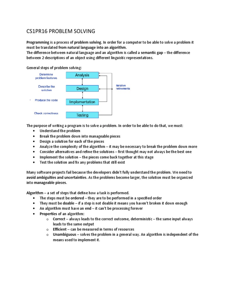 1 CS1PR16 Problem Solving | PDF | Algorithms | Computer Programming