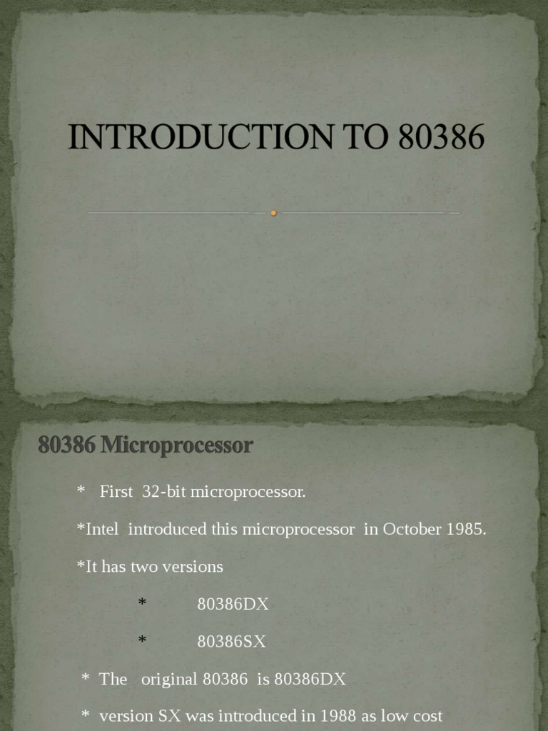 Unit 1 - 80386 Architecture and Programmers Model | PDF | Integer (Computer Science) | Central ...