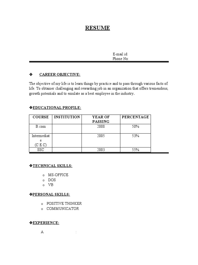 Normal Resume | PDF | Career & Growth | Social Science