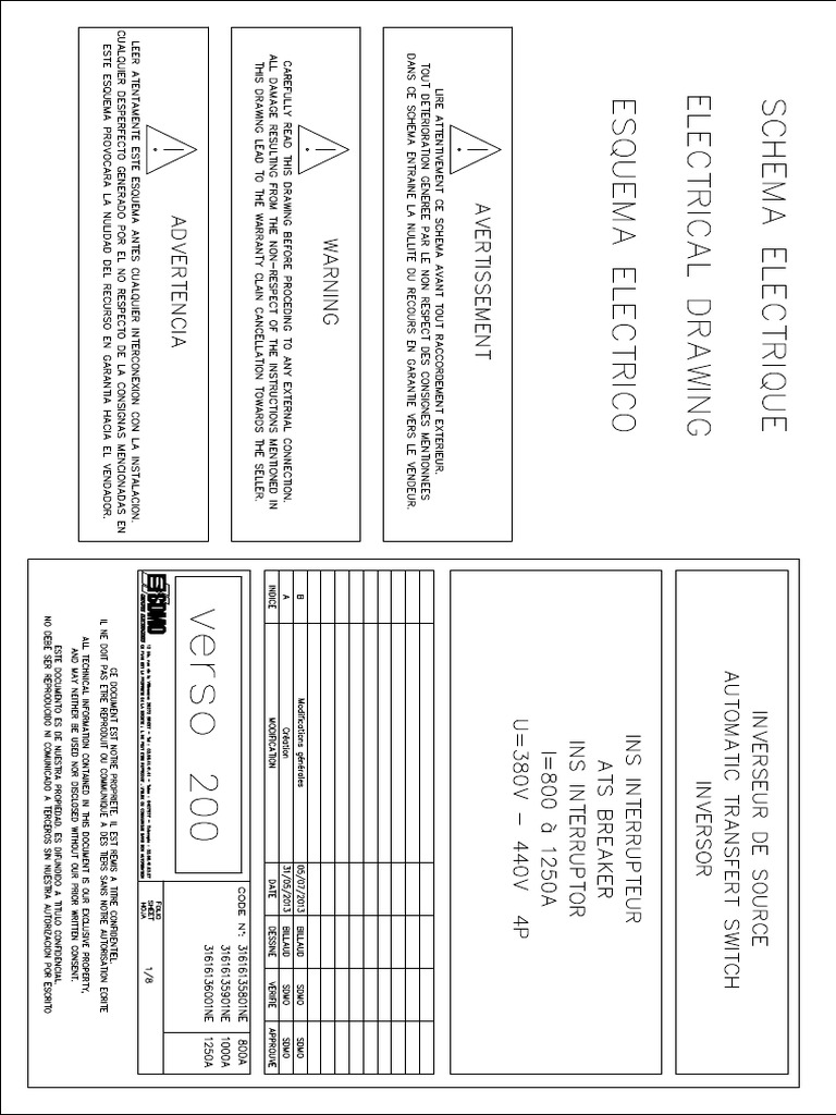 Verso 200 - 4P-440V-800à1250A-B | PDF