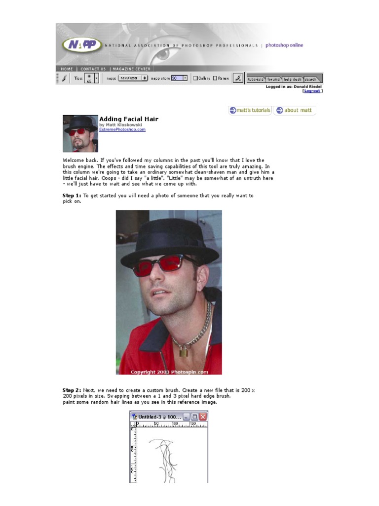 Adding Facial Hair | Download Free PDF | Adobe Photoshop | Computer ...
