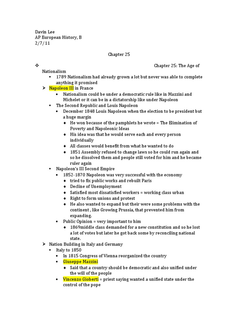 Chapter 25 Ap Euro. | PDF | Otto Von Bismarck | Socialism