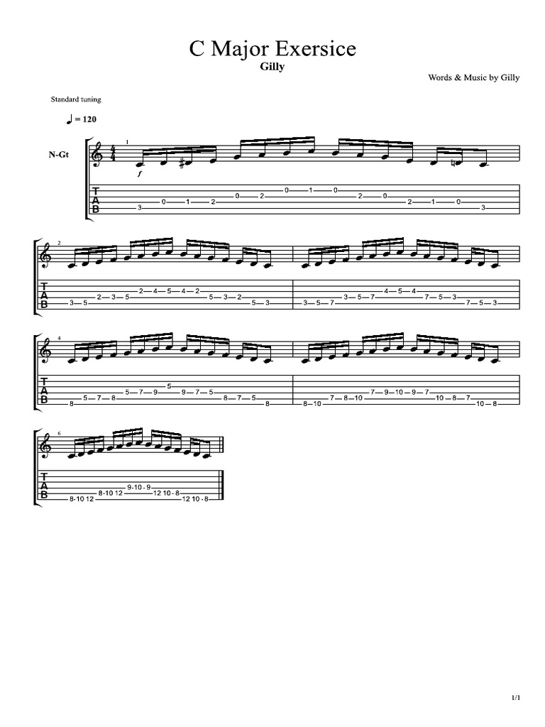 C Major Scale - C Major Scale | PDF