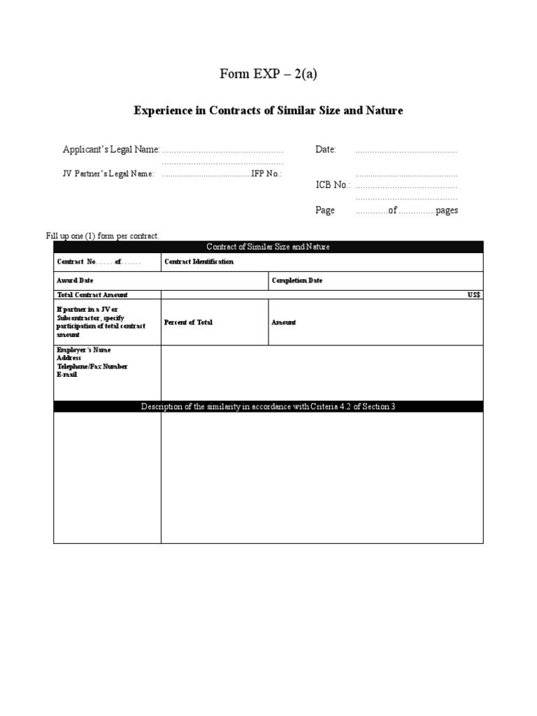 Form EXP Prequalification | PDF