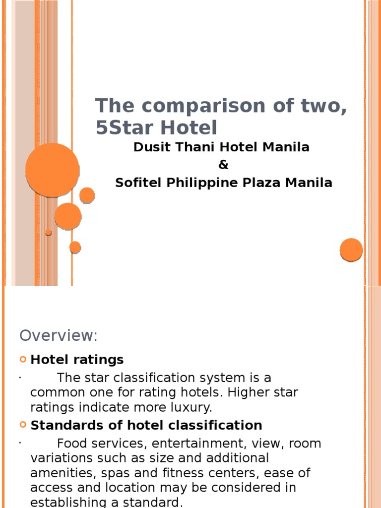 A Comparative Analysis of Luxury Hotel Accommodations and Amenities: A Case Study of the Dusit ...