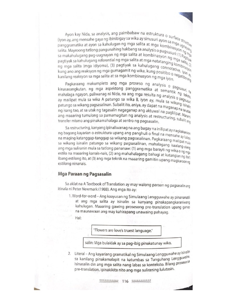 FIL103 Paraan NG Pagsasalin | PDF