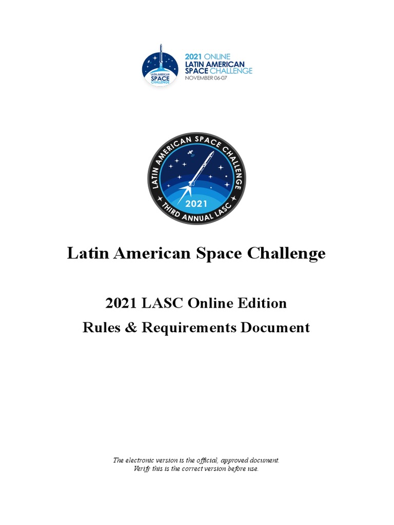 2021 LASC Rules & Requirements Document R00 | PDF | Rocket Propellant ...
