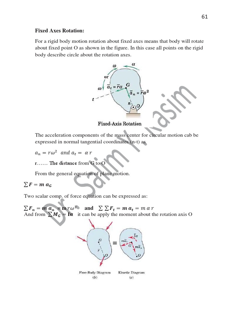 ميكانيك هندسي 2-4 | PDF | Rotation Around A Fixed Axis | Force